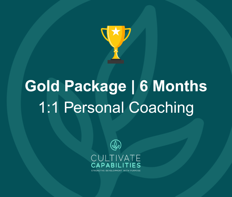 "Gold" - 1 on 1 Coaching Plan for 6 months - Cultivate Capabilities